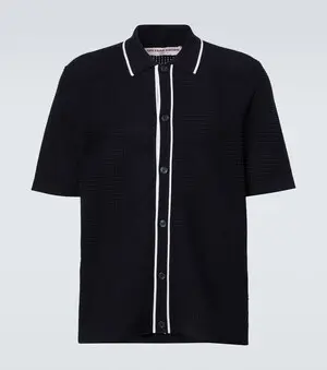Orlebar Brown Roddy Waffle-knit Bowling Shirt - Blue