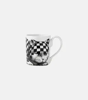 FORNASETTI High Fidelity Porcelain Mug - Black