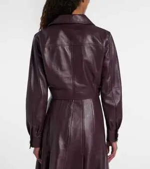 EMILIA WICKSTEAD Nics Cropped Leather Jacket