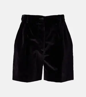 Dolce & Gabbana Cotton And Silk-blend Shorts - Black