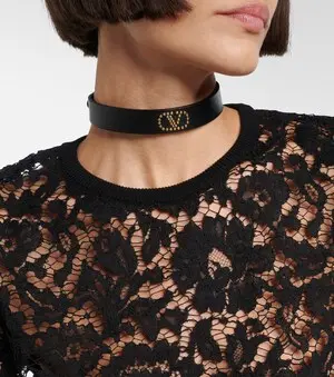 Valentino Garavani Floral Lace Top - Black