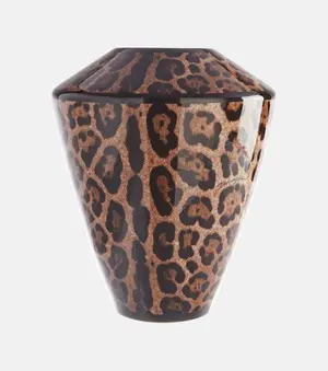 Dolce & Gabbana Leopardo Large Porcelain Vase - Brown