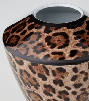 Dolce & Gabbana Leopardo Large Porcelain Vase - Brown