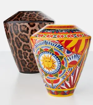 Dolce & Gabbana Leopardo Large Porcelain Vase - Brown
