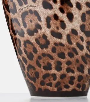 Dolce & Gabbana Leopardo Large Porcelain Vase - Brown
