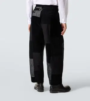 Comme Des Garçons Patchwork Corduroy Barrel-leg Pants