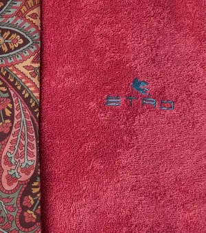 Etro Paisley Cotton Terry Bathrobe - Burgundy