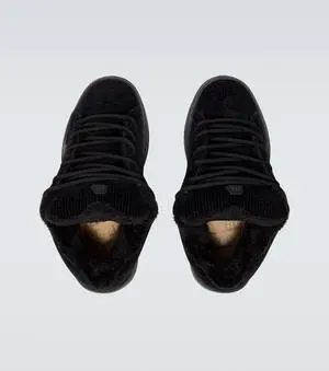 ERL Vamp Terry-lined Corduroy Sneakers - Black
