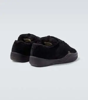 ERL Vamp Terry-lined Corduroy Sneakers - Black