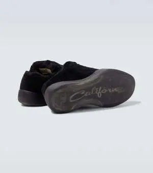 ERL Vamp Terry-lined Corduroy Sneakers - Black