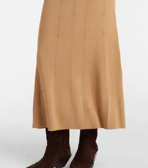 Gabriela Hearst Imagene Wool Midi Dress With Detachable Belt - Beige