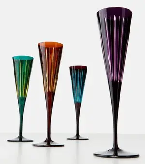 L'Objet Prism Set Of 4 Champagne Flutes - Multicoloured