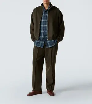 Auralee Camel Hair Flannel Straight Pants