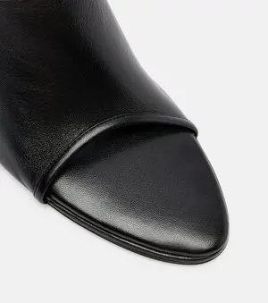 CHRISTEN Strap Leather Wedge Mules