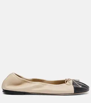 CHRISTEN Tabi Leather Ballet Flats