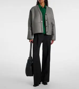 Loewe Pebble Shearling-lined Leather Jacket