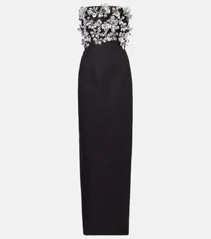 EMILIA WICKSTEAD Laelia Floral-embellished Gown - Black