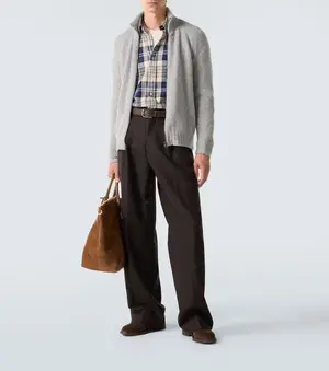 Thom Sweeney Wool And Cashmere-blend Cardigan - Grey
