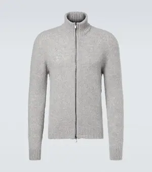 Thom Sweeney Wool And Cashmere-blend Cardigan - Grey