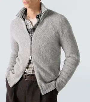 Thom Sweeney Wool And Cashmere-blend Cardigan - Grey