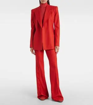 Gabriela Hearst Rhein Wool And Cashmere Flared Pants - Orange