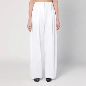 THE LATEST Wide Billie Trousers - White