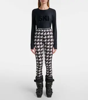 Perfect Moment Houndstooth Leggings - Black