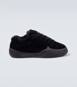 ERL Vamp Terry-lined Corduroy Sneakers - Black