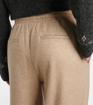 Vince Wool-blend Wide-leg Trousers - Beige