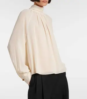 Vince Chiffon Blouse - Beige