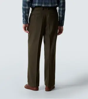 Auralee Camel Hair Flannel Straight Leg Pants