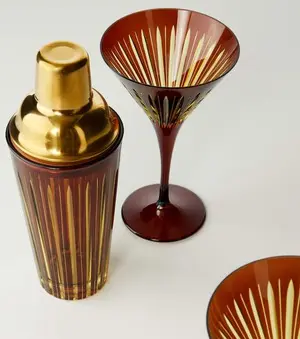 L'Objet Prism Glass Cocktail Set - Orange