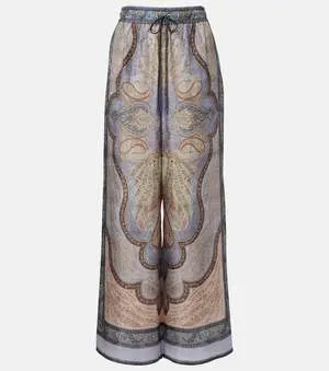 Zimmermann Wanderlust Printed Silk Wide-leg Pants