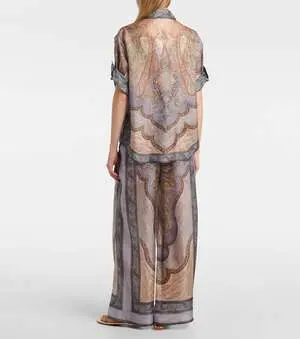 Zimmermann Wanderlust Printed Silk Wide-leg Pants