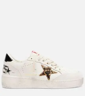 GOLDEN GOOSE Ball Star Leather Platform Sneakers - Beige