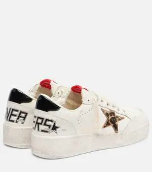 GOLDEN GOOSE Ball Star Leather Platform Sneakers - Beige