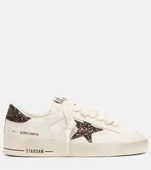 GOLDEN GOOSE Stardan Embellished Leather Sneakers