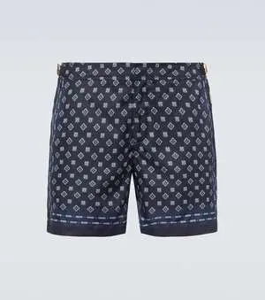 Orlebar Brown Bulldog Printed Swim Trunks - Blue