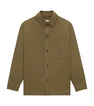 Saint Laurent Cotton Gabardine Overshirt - Beige