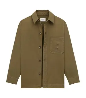 Saint Laurent Cotton Gabardine Overshirt - Beige