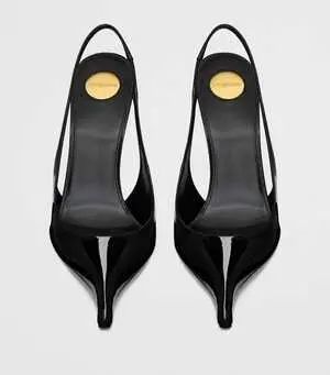 Saint Laurent Leather Apolline Slingback Pumps 110