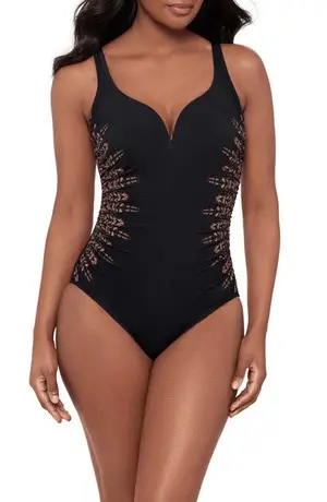 MIRACLESUIT® Costa D Oro Temptress One-piece Swimsuit - Black