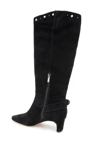 Splendid Studded Suede Boots - Black