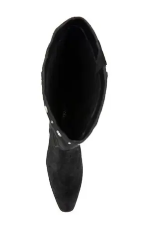 Splendid Studded Suede Boots - Black