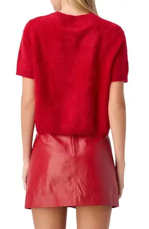 Cami Nyc Eugeny Short Sleeve Cashmere Sweater - Poppy