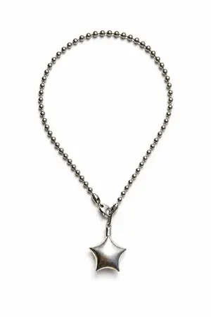 67JEWELRY Puffed Star Chain Necklace