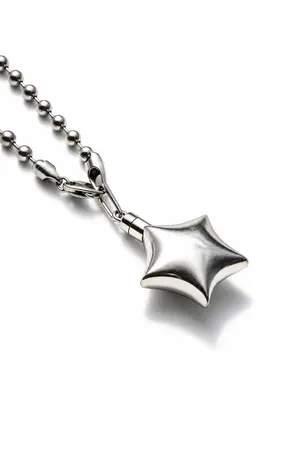 67JEWELRY Puffed Star Chain Necklace