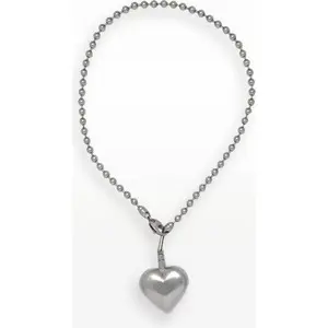 67JEWELRY Puffed Heart Sterling Necklace - Silver