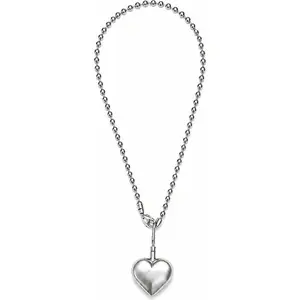 67JEWELRY Puffed Heart Sterling Necklace - Silver