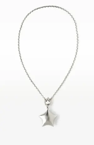 67JEWELRY Puffed Star Sterling Necklace